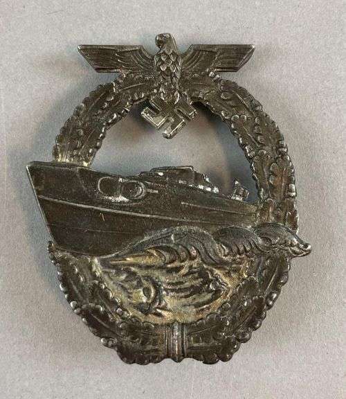 WW2 German Kriegsmarine E-Boat Badge - Matthew Bullock Auctioneers