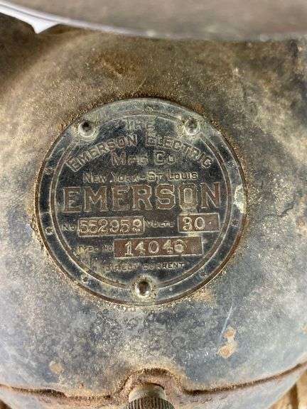 Antique The Emerson Electric Mfg Co 30 Volt Fan - Matthew Bullock Auctioneers