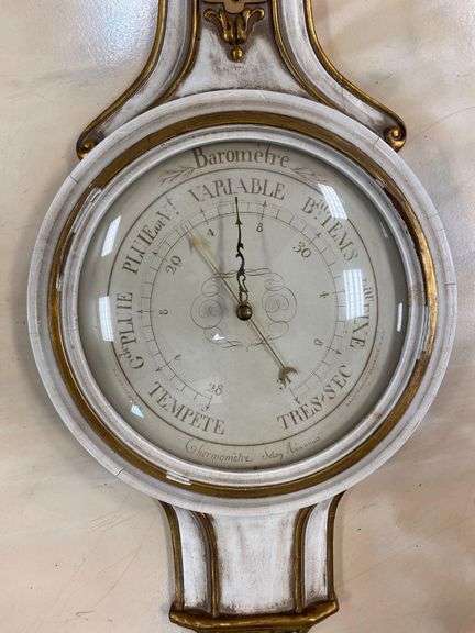 P.F. Bollenbach Painted Wood Wall Hanging Barometer - Matthew Bullock ...