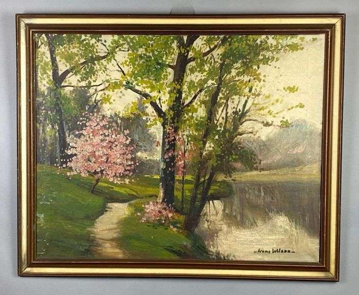 Irene Wilson Riverside Path Oil Painting on Canvas - Matthew Bullock ...