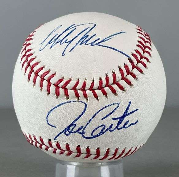Joe Carter and Mitch Williams Signed Official MLB Rawlings Baseball ...