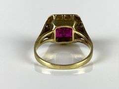 14K Gold Ruby Order of the Eastern Star Fraternal Ring - Matthew ...