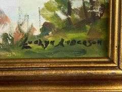 1969 L. Anderson Maple Lake Oil Painting on Board - Matthew Bullock ...