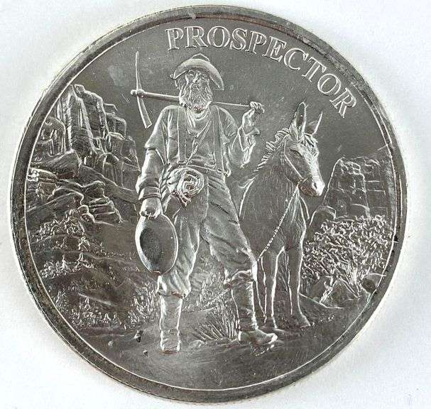 Prospector 1 oz .999 Fine Silver Round - Matthew Bullock Auctioneers