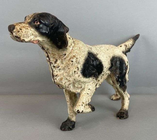 Antique Cast Iron English Setter Door Stop - Matthew Bullock Auctioneers