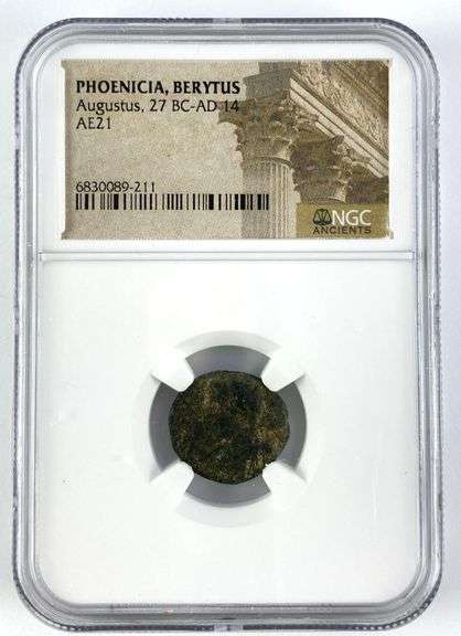 NGC Certified Ancient Phoenicia, Berytus Augustus Coin - Matthew ...