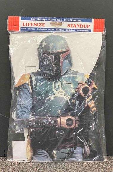 1995 Star Wars Boba Fett Cardboard Standup - Matthew Bullock Auctioneers