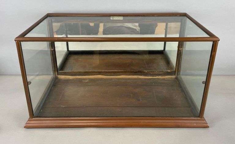 Antique Detroit Show Case Co. Brass and Glass Mirrored Display Case ...