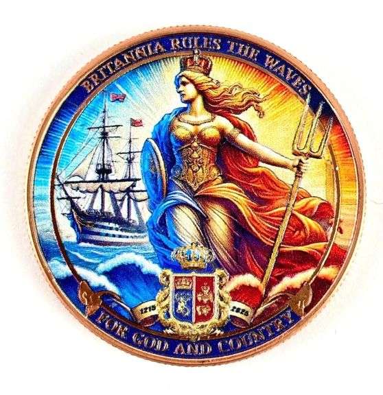 Britannia Rules the Waves 1 oz .999 Fine Copper Round - Matthew Bullock ...