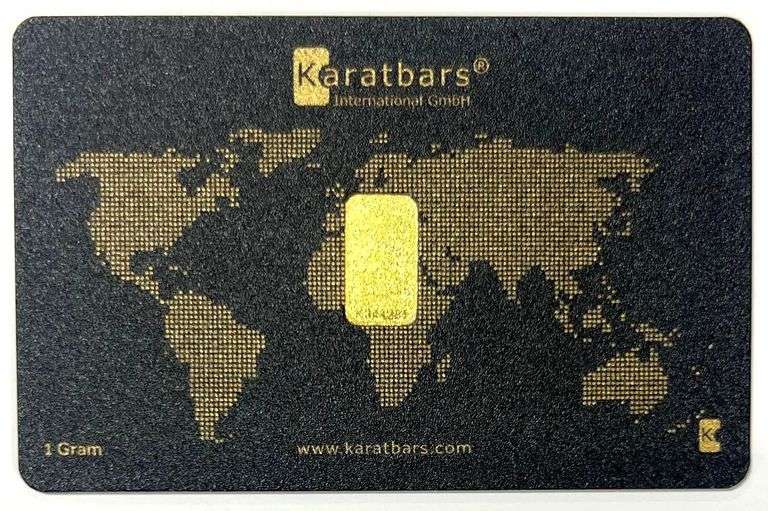 KaratBars 1 Gram .9999 Fine Gold in Credit Card Type Assay very cool ...