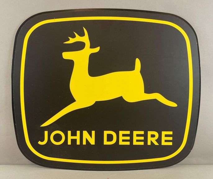 John Deere Vinyl Advertising Sign - Matthew Bullock Auctioneers