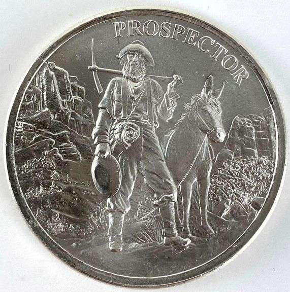 Prospector 1 oz .999 Fine Silver Round - Matthew Bullock Auctioneers