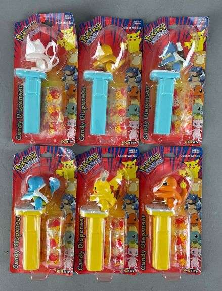 Set of 6 Toysite Pokémon Candy Dispensers - Matthew Bullock Auctioneers