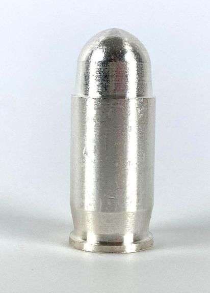 .45 Caliber 1 oz .999 Silver Bullet Replica - Matthew Bullock Auctioneers