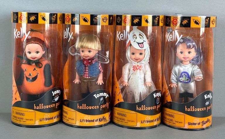 Group of 4 Mattel Kelly Halloween Party Fashion Dolls - Matthew Bullock ...