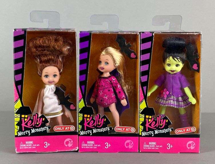Group of 3 Mattel Barbie Kelly Merry Monsters Fashion Dolls - Matthew ...