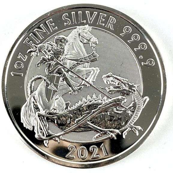 2021 Great Britain 2 Pound The Valiant 1 oz .999 Fine Silver Coin ...