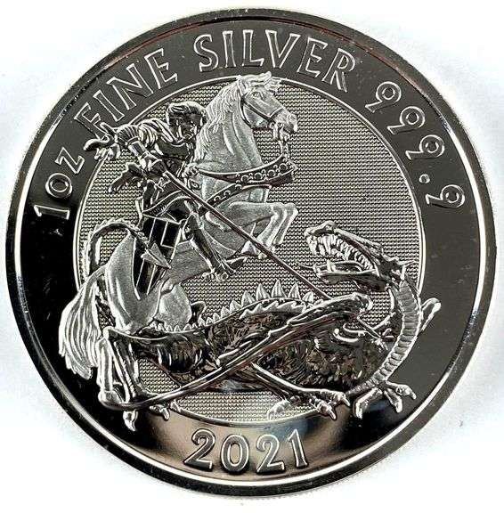 2021 Great Britain 2 Pound The Valiant 1 oz .999 Fine Silver Coin ...