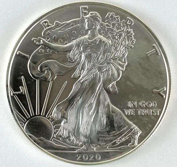 2020 US Mint American Silver Eagle 1 oz .999 Fine Silver - Matthew Bullock Auctioneers