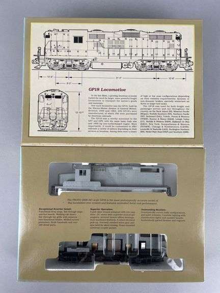Proto Series 2000 HO Scale GP18 Locomotive - Matthew Bullock Auctioneers