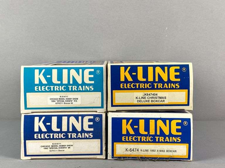 Group of K-Line O Scale Train Box Cars - Matthew Bullock Auctioneers