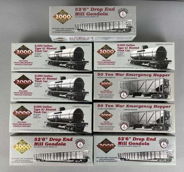 Group of Proto 2000 Series HO Scale Train Car Model Kits - Matthew ...