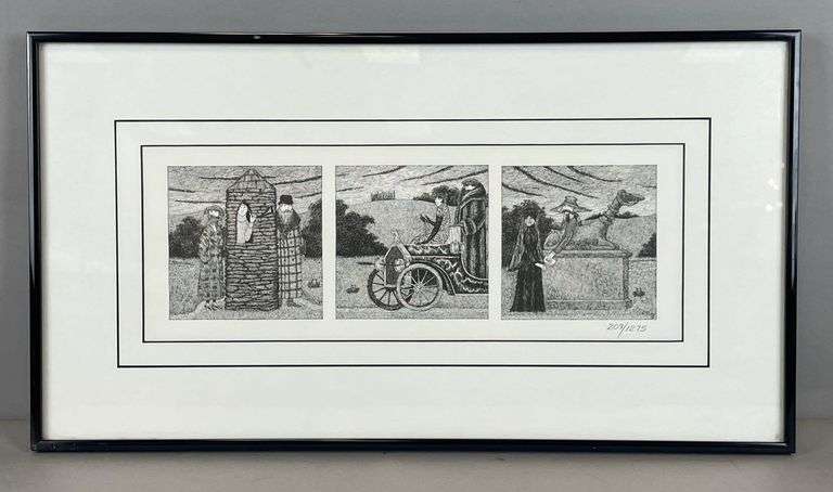 Limited Edition Edward Gorey Trysts Triptych Lithograph - Matthew ...
