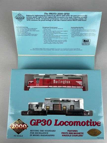 Proto Series 2000 HO Scale GP30 Burlington Locomotive - Matthew Bullock Auctioneers