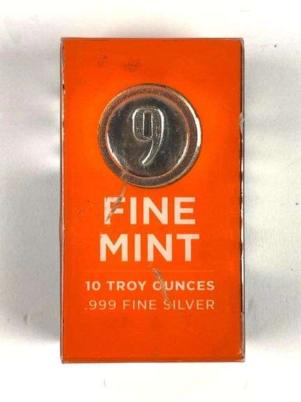 APMEX 9 Fine Mint 10 oz .999 Fine Silver Ingot/ Bar - Matthew Bullock ...