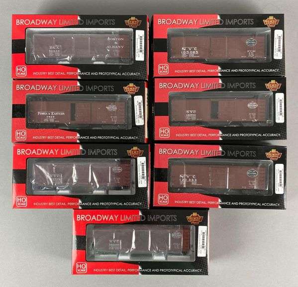 Group of 7 Broadway Limited HO Scale Train Box Cars - Matthew Bullock ...