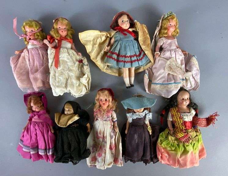 Group of 9 Plastic and Composition Dolls - Matthew Bullock Auctioneers