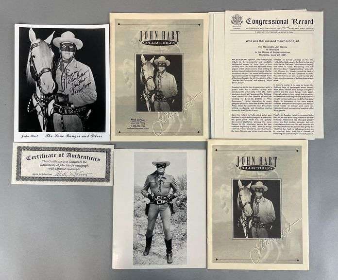 The Lone Ranger John Hart Signed Photo and More - Matthew Bullock ...