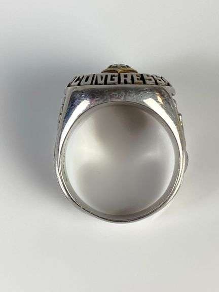 Sterling Silver American Bowling Congress Ruby and CZ Keepsake Ring ...