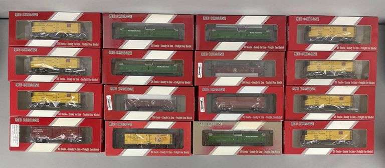 Group of Red Caboose HO Scale Train Cars - Matthew Bullock Auctioneers