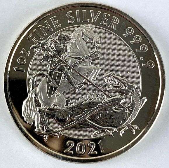 2021 Great Britain 2 Pound The Valiant 1 oz .999 Fine Silver Coin ...