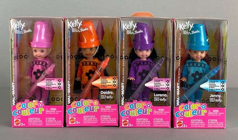 Group of 4 Mattel Kelly Color Fashion Dolls - Matthew Bullock Auctioneers