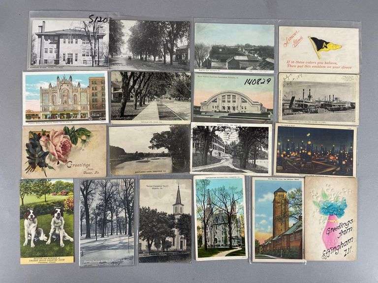 Postcards - Approximately 200 Illinois - Matthew Bullock Auctioneers