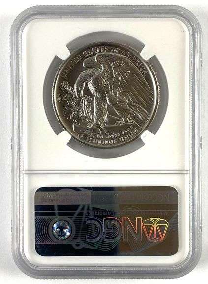 NGC Graded 2020 Signed $25 US Burnished 1 oz Palladium Eagle MS 70 - Matthew Bullock Auctioneers