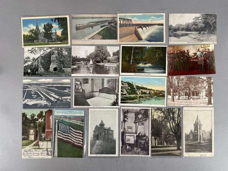 Postcards - Approximately 200 Illinois - Matthew Bullock Auctioneers