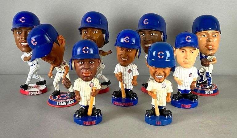 Group of 9 Chicago Cubs Baseball Player Oversized Head Bobbleheads ...