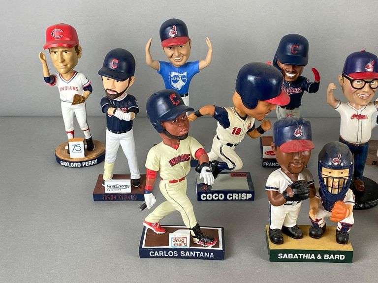 Group of 12 Cleveland Indians Baseball Player Bobbleheads - Matthew ...
