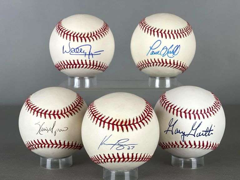 5 - 1990s Baseball Stars Signed Baseballs - Matthew Bullock Auctioneers