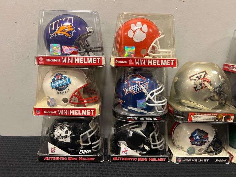 Group of Mini Football Helmets - Matthew Bullock Auctioneers