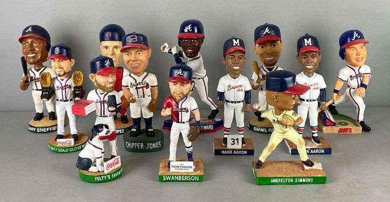 Group of 12 Atlanta Braves Baseball Player Bobbleheads - Matthew ...