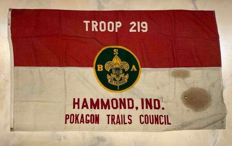 Vintage Troop 218 Boy Scouts Hammond Indiana Flag - Matthew Bullock ...