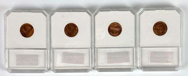 Group of 4 PCI Graded US Lincoln Cents MS 67 - Matthew Bullock Auctioneers