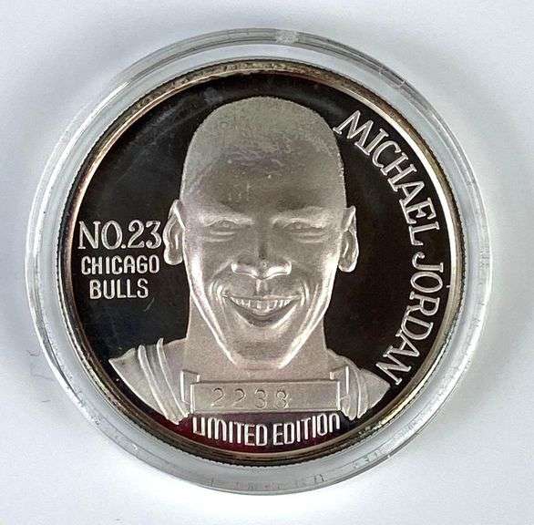 1991 NBA Michael Jordan 1oz .999 Fine Silver Round - Matthew Bullock ...