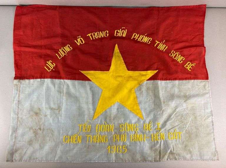 Early Viet Cong Flag - Matthew Bullock Auctioneers