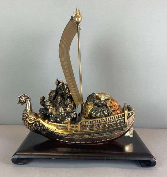 Japanese Lucky Treasure Ship With Display Stand - Matthew Bullock ...