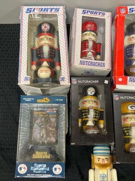 Group of Sports Team Nut Crackers - Matthew Bullock Auctioneers